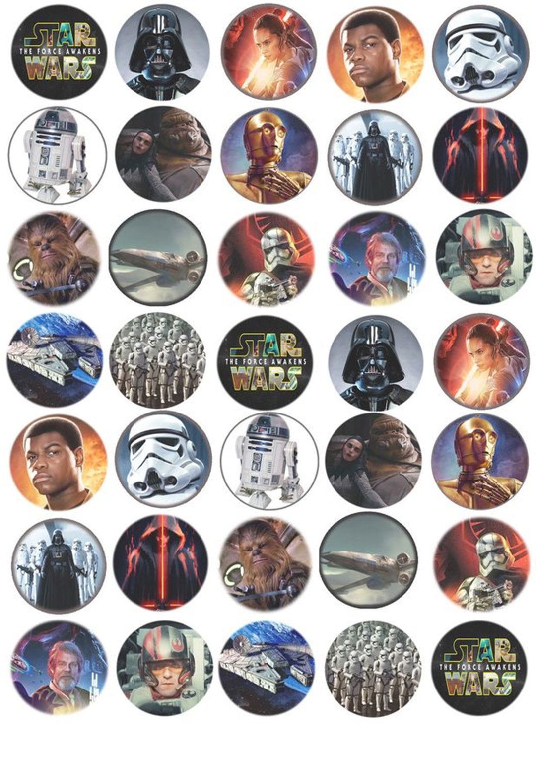 30 Star Wars Muffin Toppers Muffin Decoration Muffin Topper Party ...