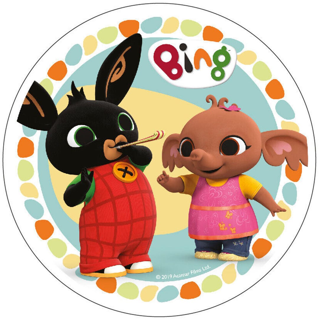 Cake Topper Bing Rabbit New Wafer Decorative Paper Cake Decoration Self ...
