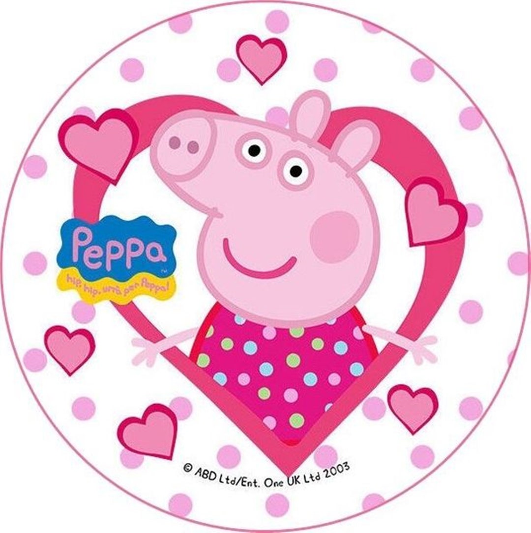 Cake Topper Peppa Pig Pig Oblate Decor Paper Cake Decoration Punched ...