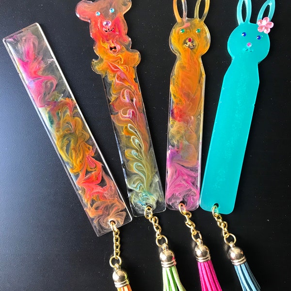 Resin Bookmarks Rainbow - Etsy