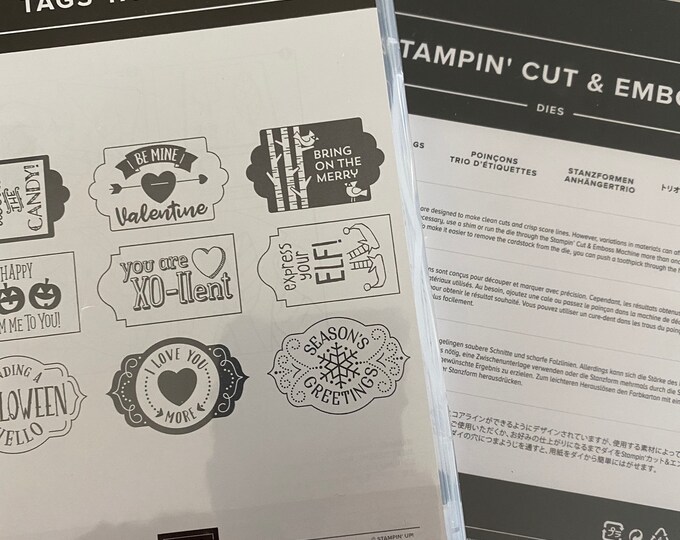 Stampin' Up Tags Tags Tags Stamp Set and Die - Etsy