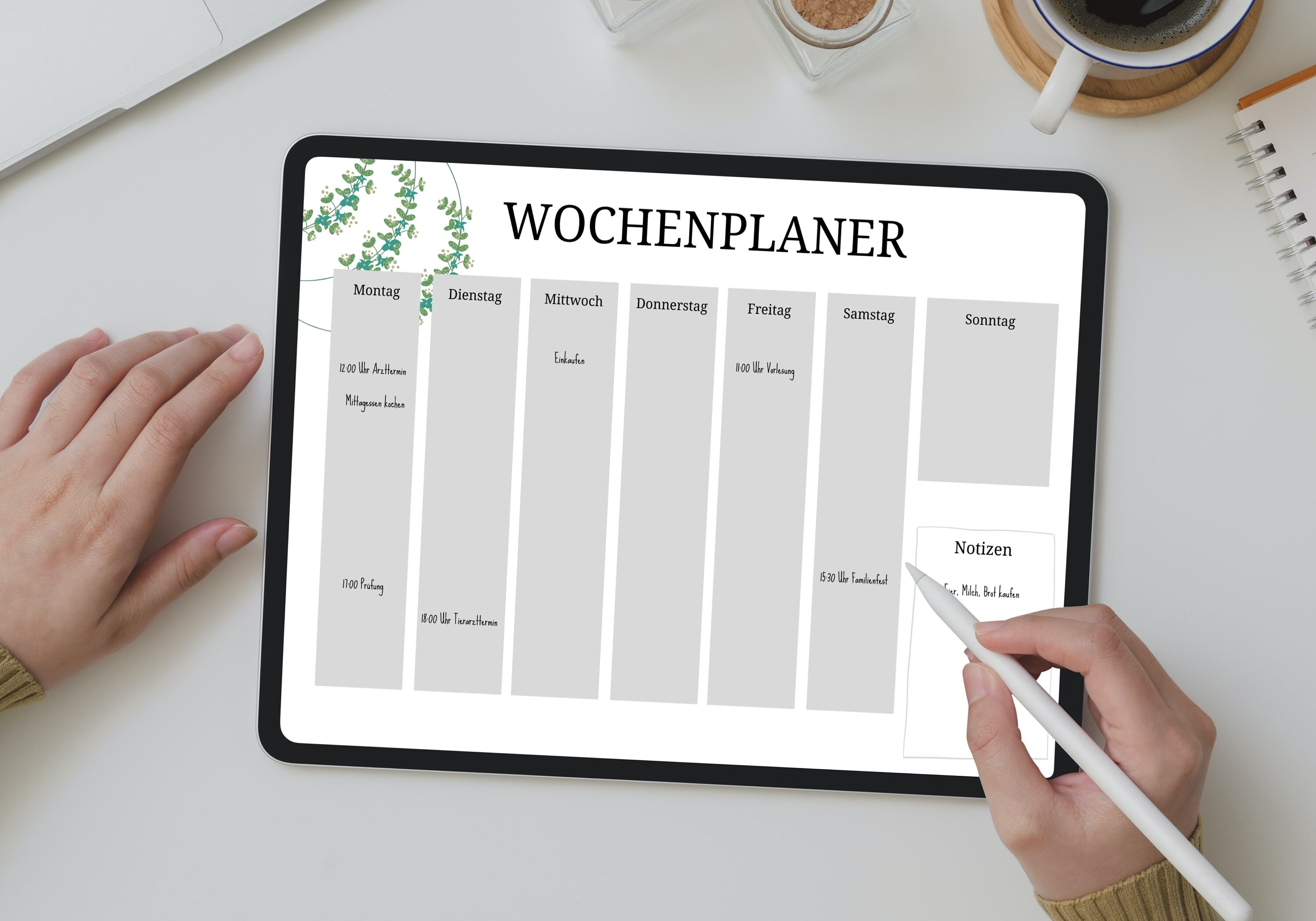 Weekly planner deutsch A5 download wochenplaner pdf - Etsy Nederland