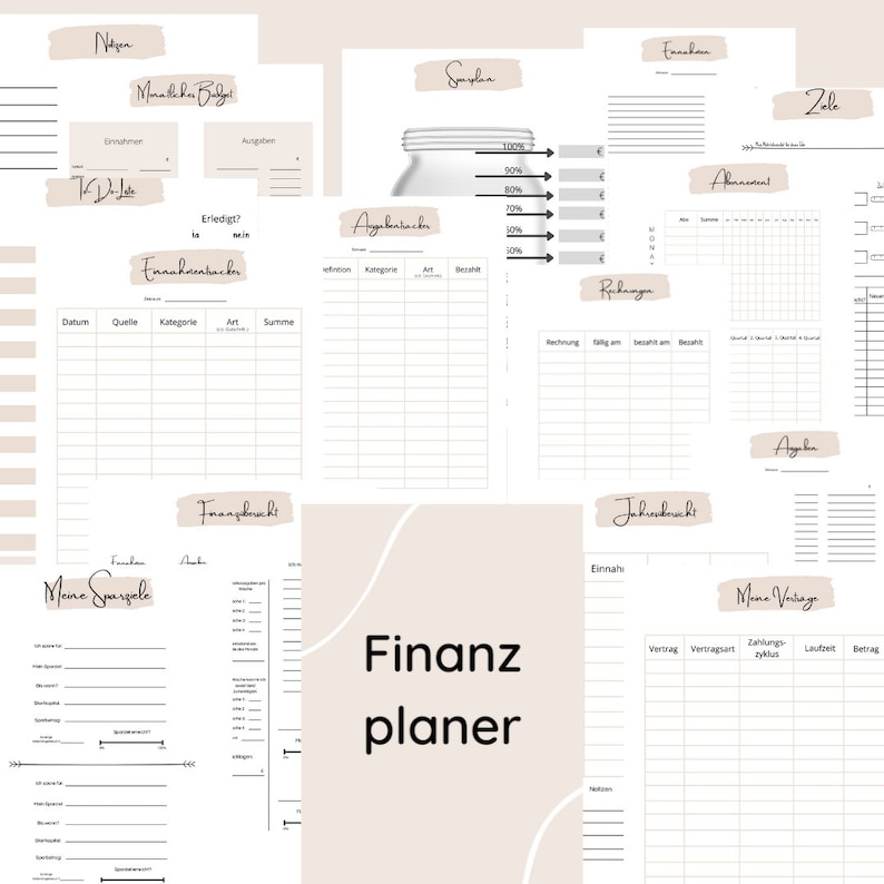 Finanzplaner 17 Seiten A4 A5 - Etsy.de