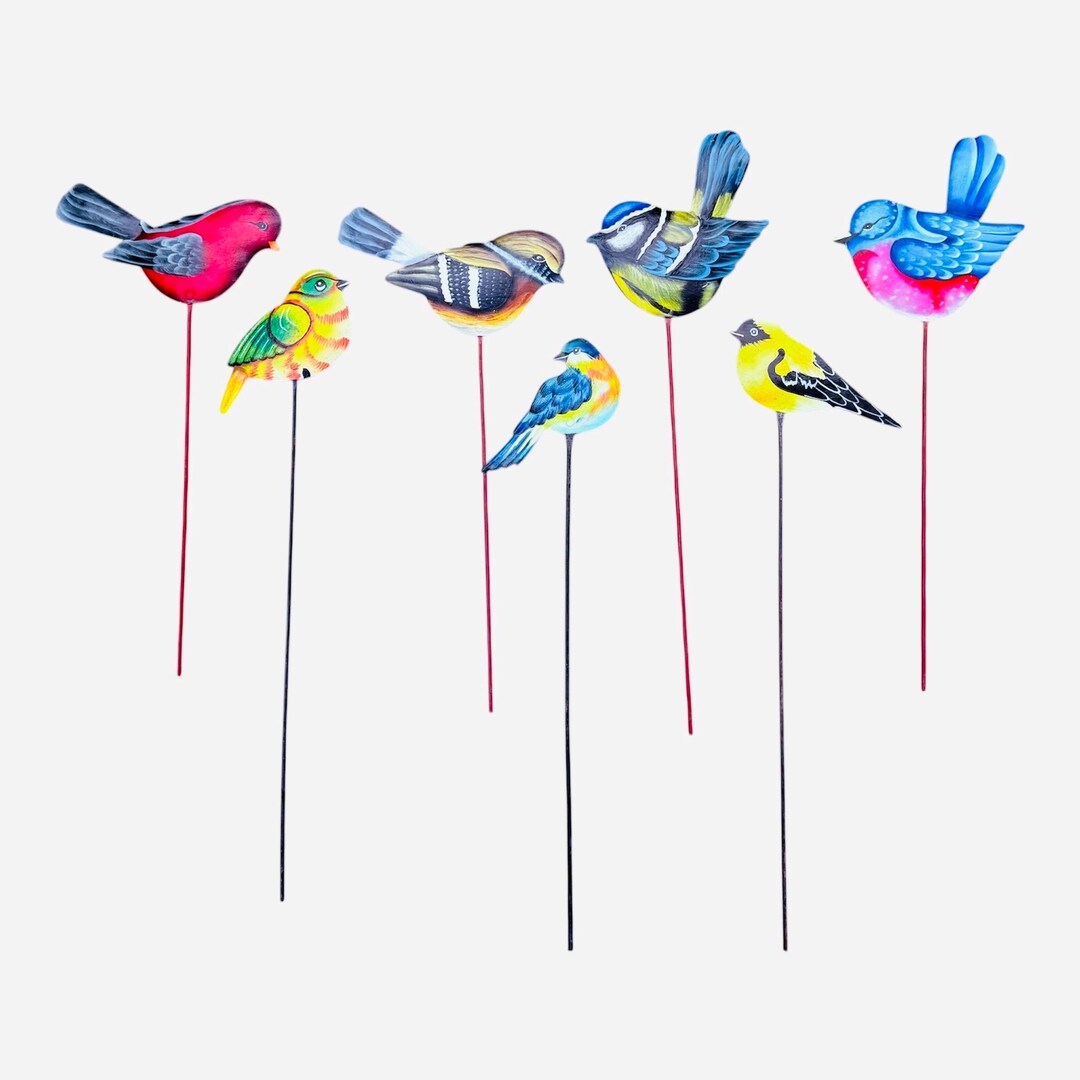 Haitian Recycled Metal Garden Stake – Birds, Lizard & Flowers - Etsy