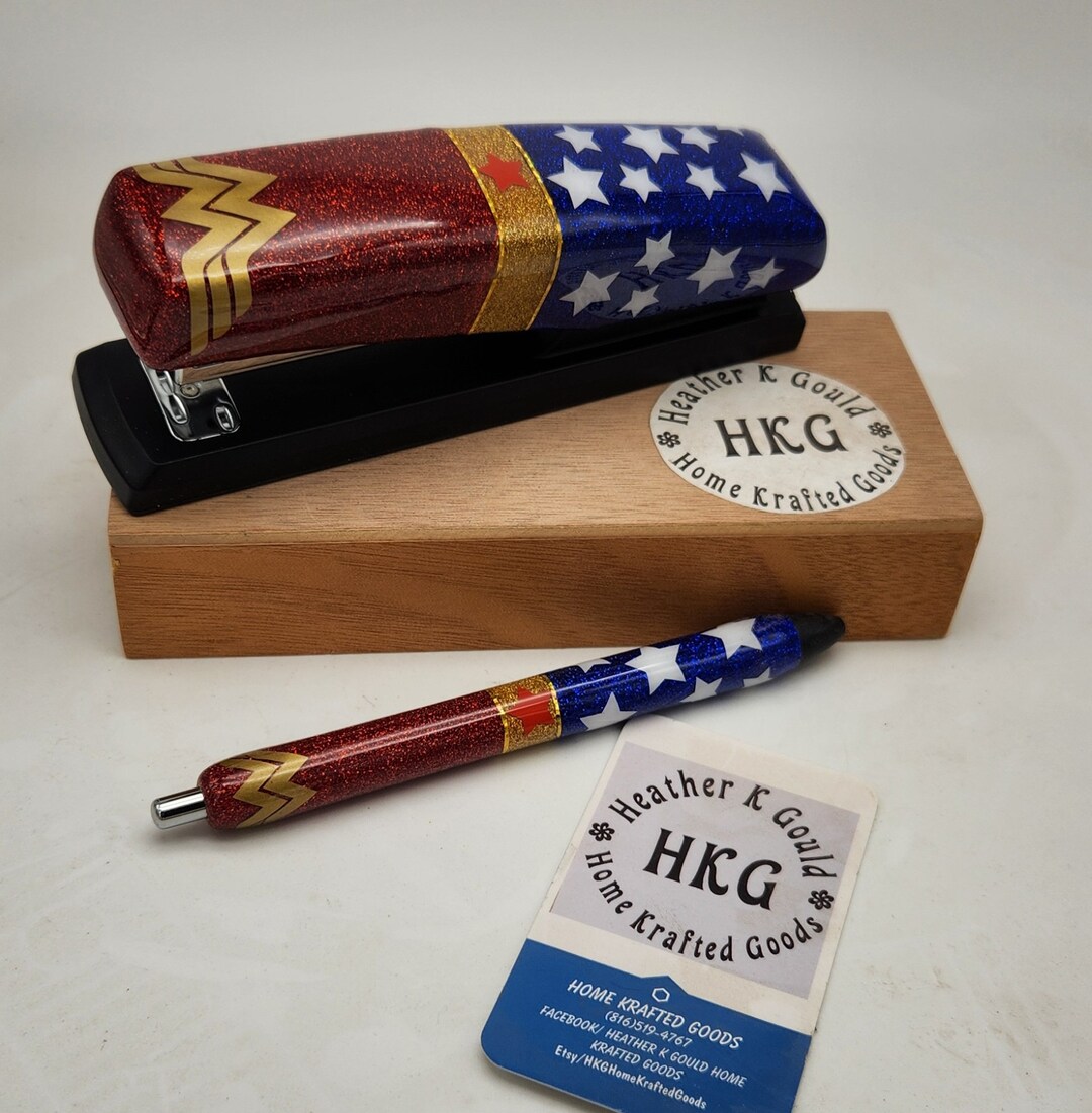 Custom Superhero Stapler and Pen - Etsy