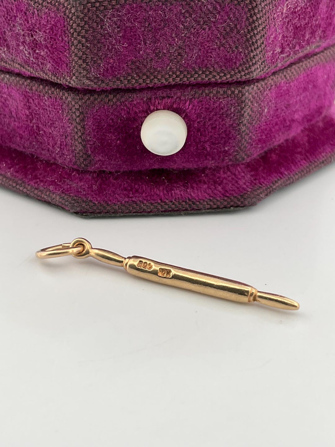 Vintage 10k Yellow Gold Rolling Pin Charm Pendant Baker - Etsy