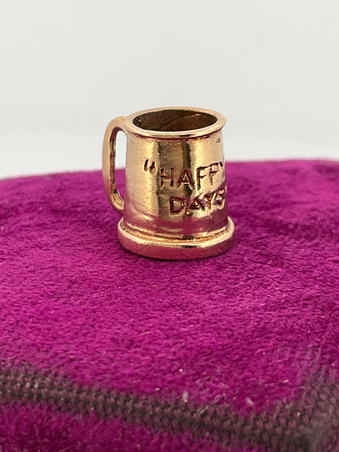 Vintage 10K Gold “happy Days” Tankard Tiny Cup Charm Pendant (G) - Etsy