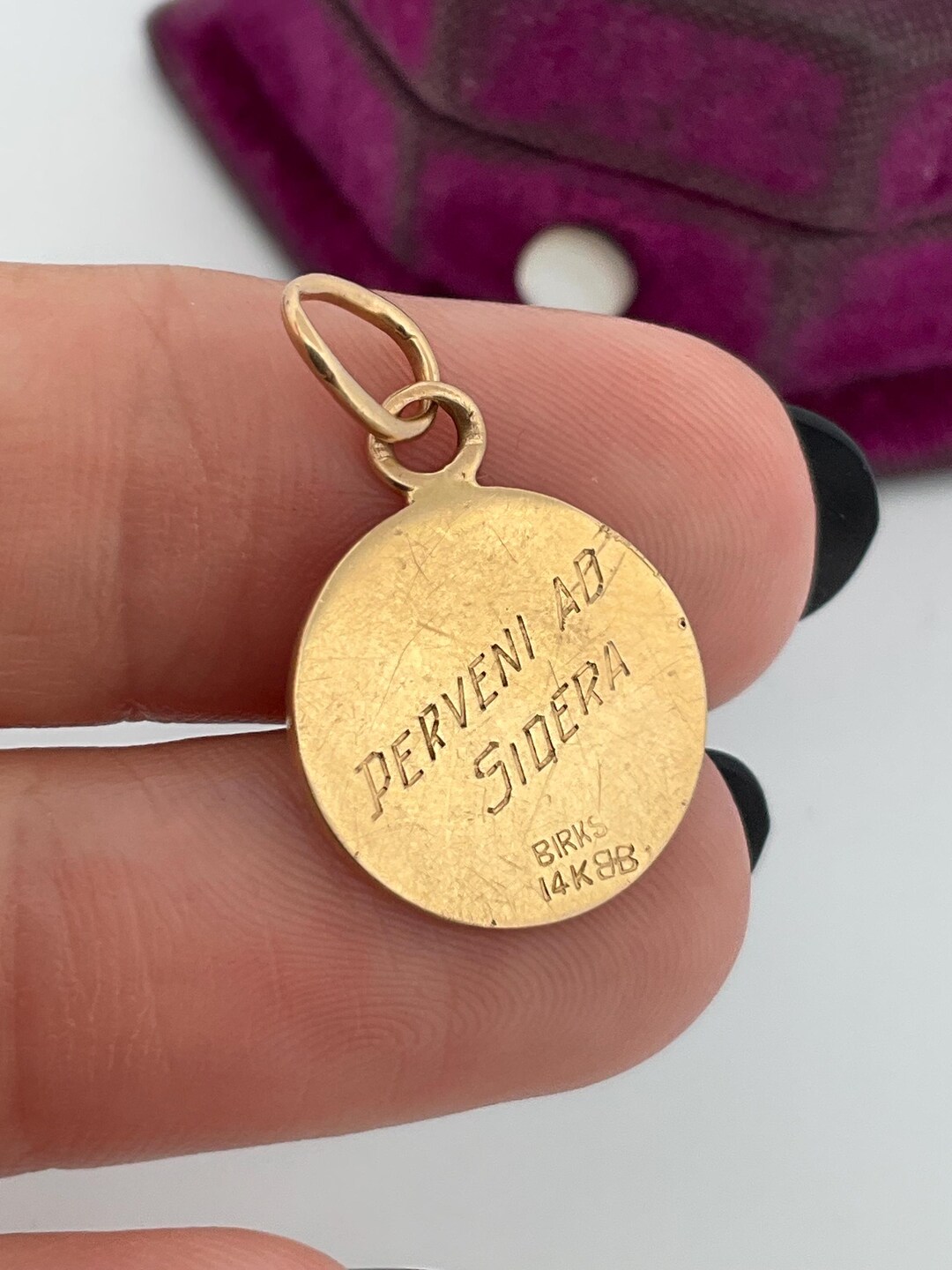 Vintage 14k “reach for the Stars” Charm Latin Birks “perveni Ad Sidera ...