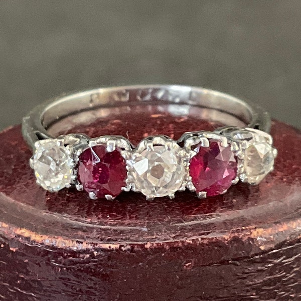 Antique Ruby Eternity Ring - Etsy