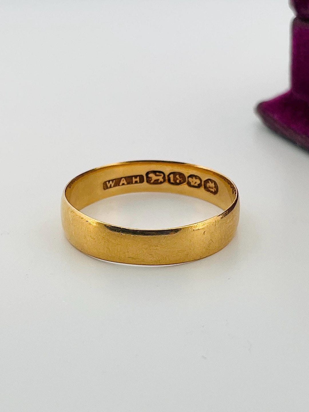 Antique Victorian 18k Yellow Gold Plain 4mm Band Ring - Size 7.75 - Etsy