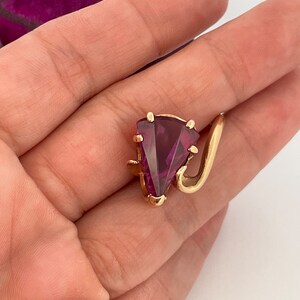 Lighthouse Lens Cut Vintage Gold Ring Synthetic Sapphire 10k Yellow ...