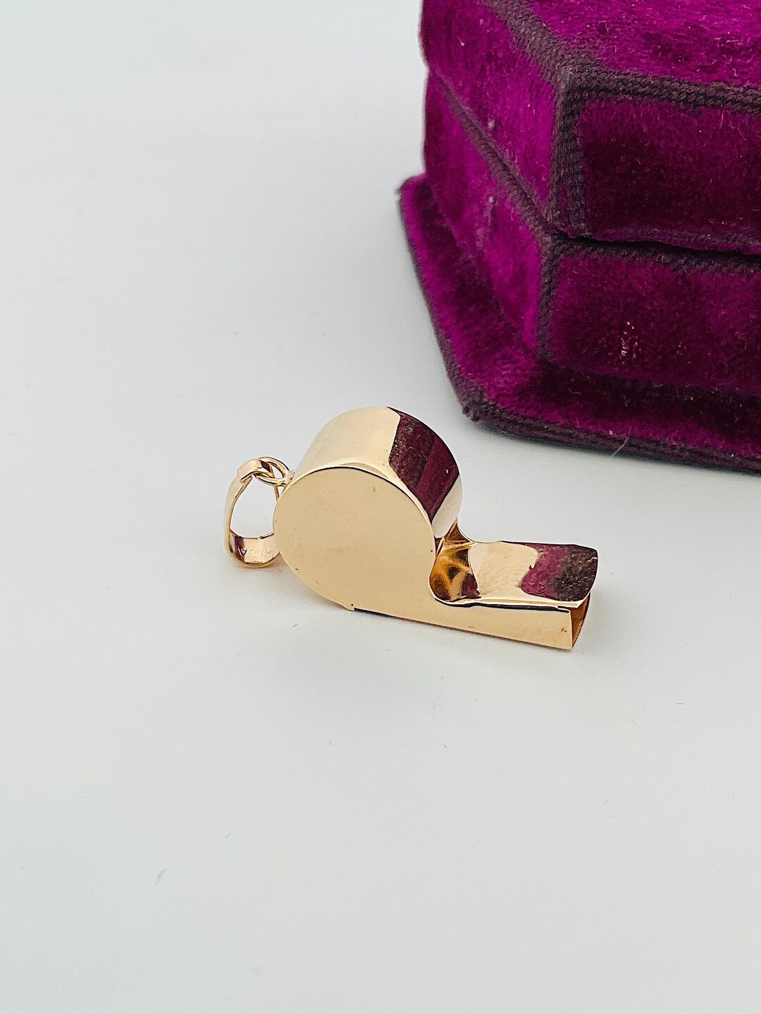 Vintage 10k Yellow Gold Functional Whistle Charm Pendant - Etsy