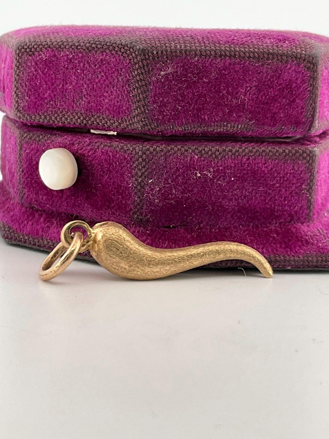 Vintage Burnished Tone Italian Lucky Horn Cornicello Good Luck 10k ...