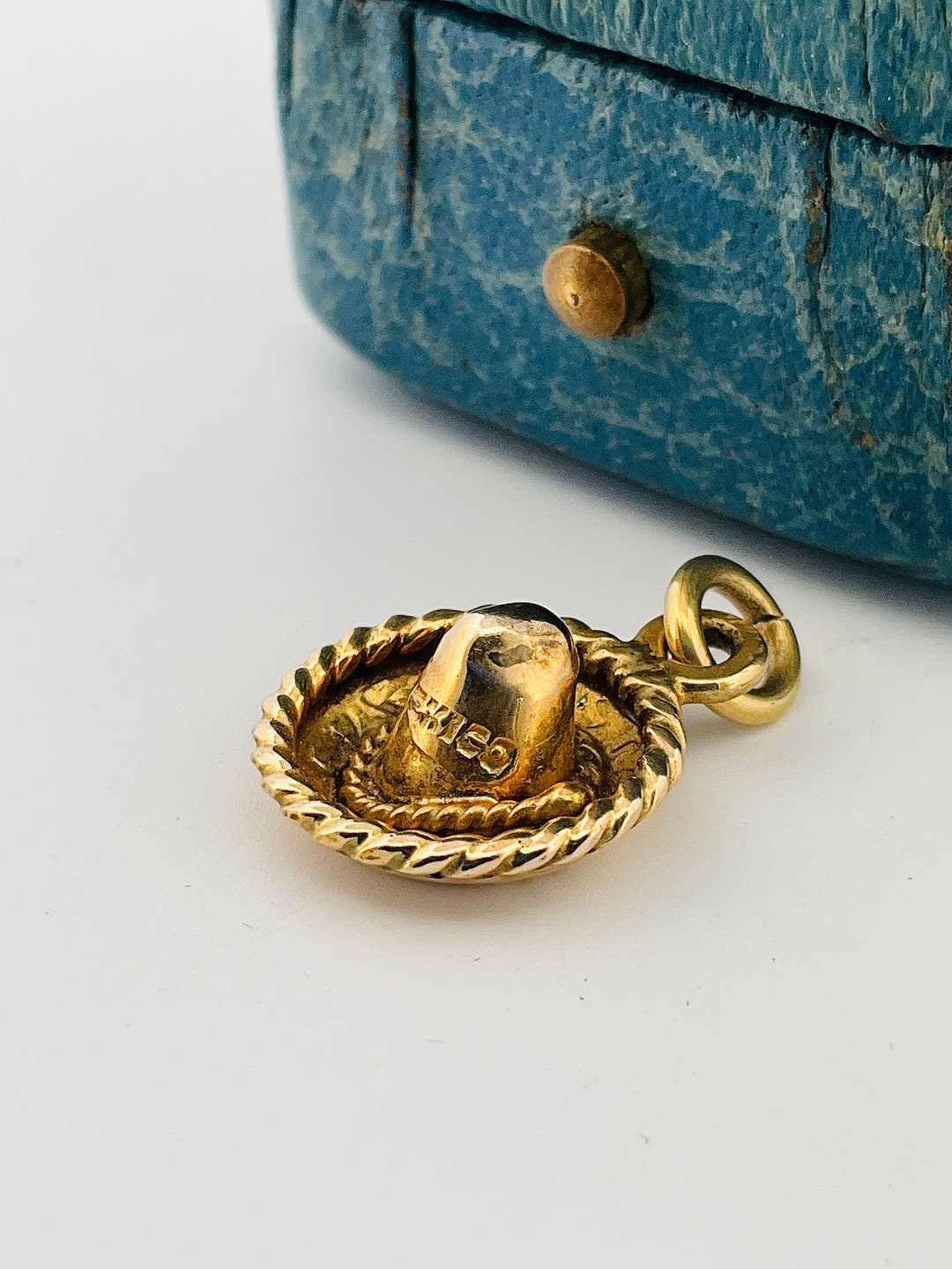 Vintage 14k Yellow Gold Mexican Sombrero Hat Charm Pendant - Etsy