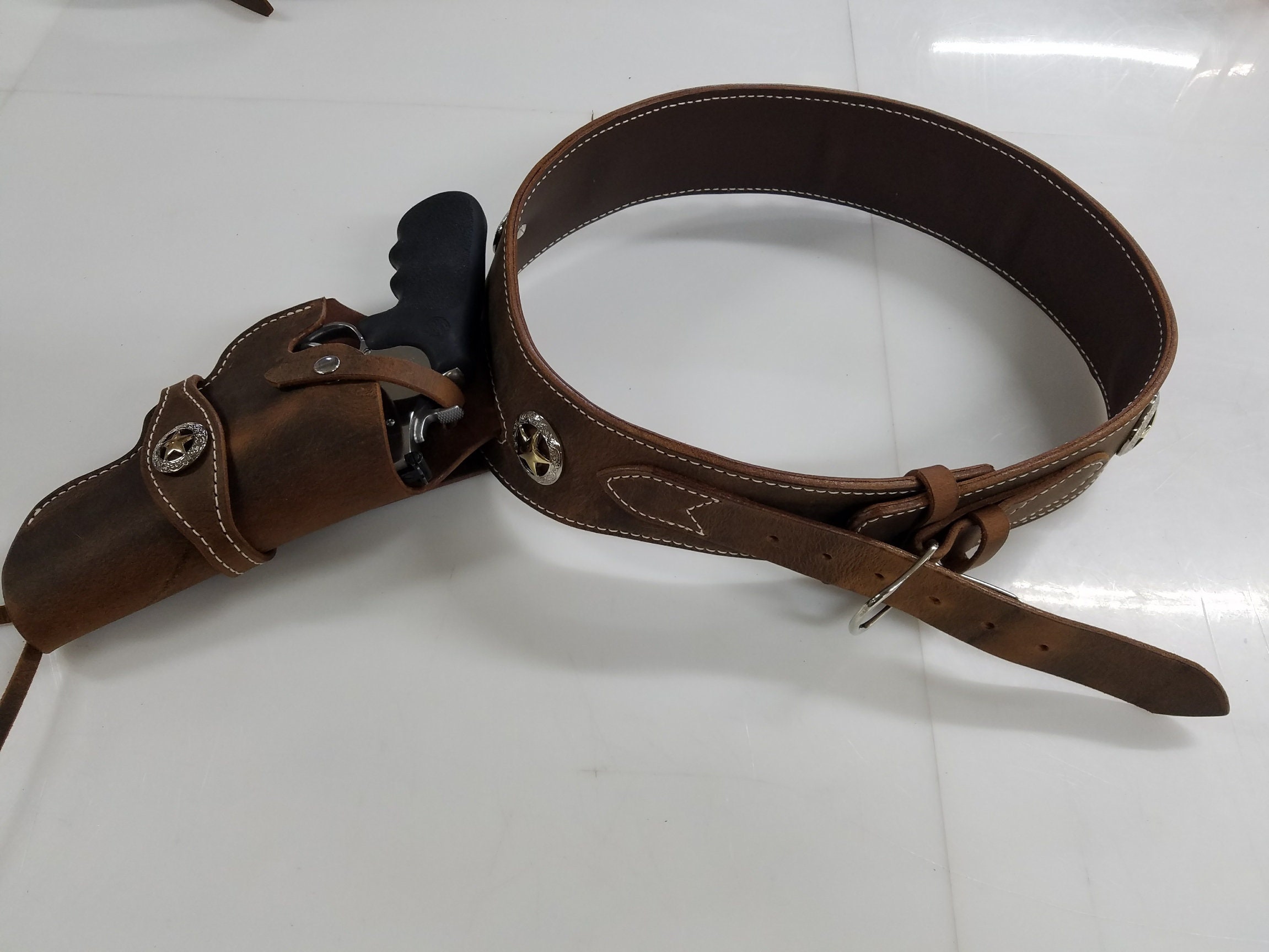 Western Style Drop Loop Cartridge Belt and Holster - Etsy