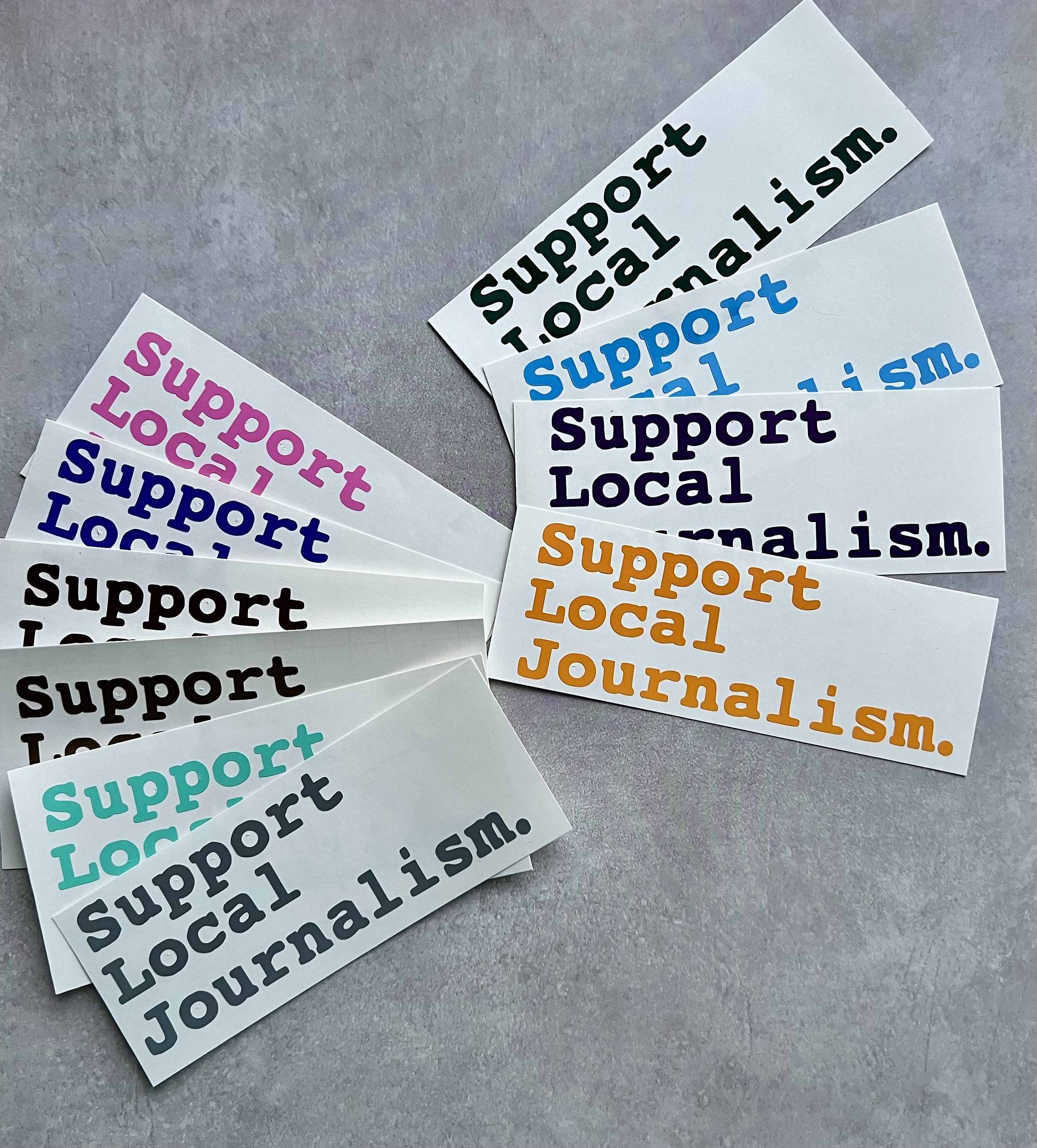 Support Local Journalism Vinyl Decal | INDOOR USE | Gifts for ...