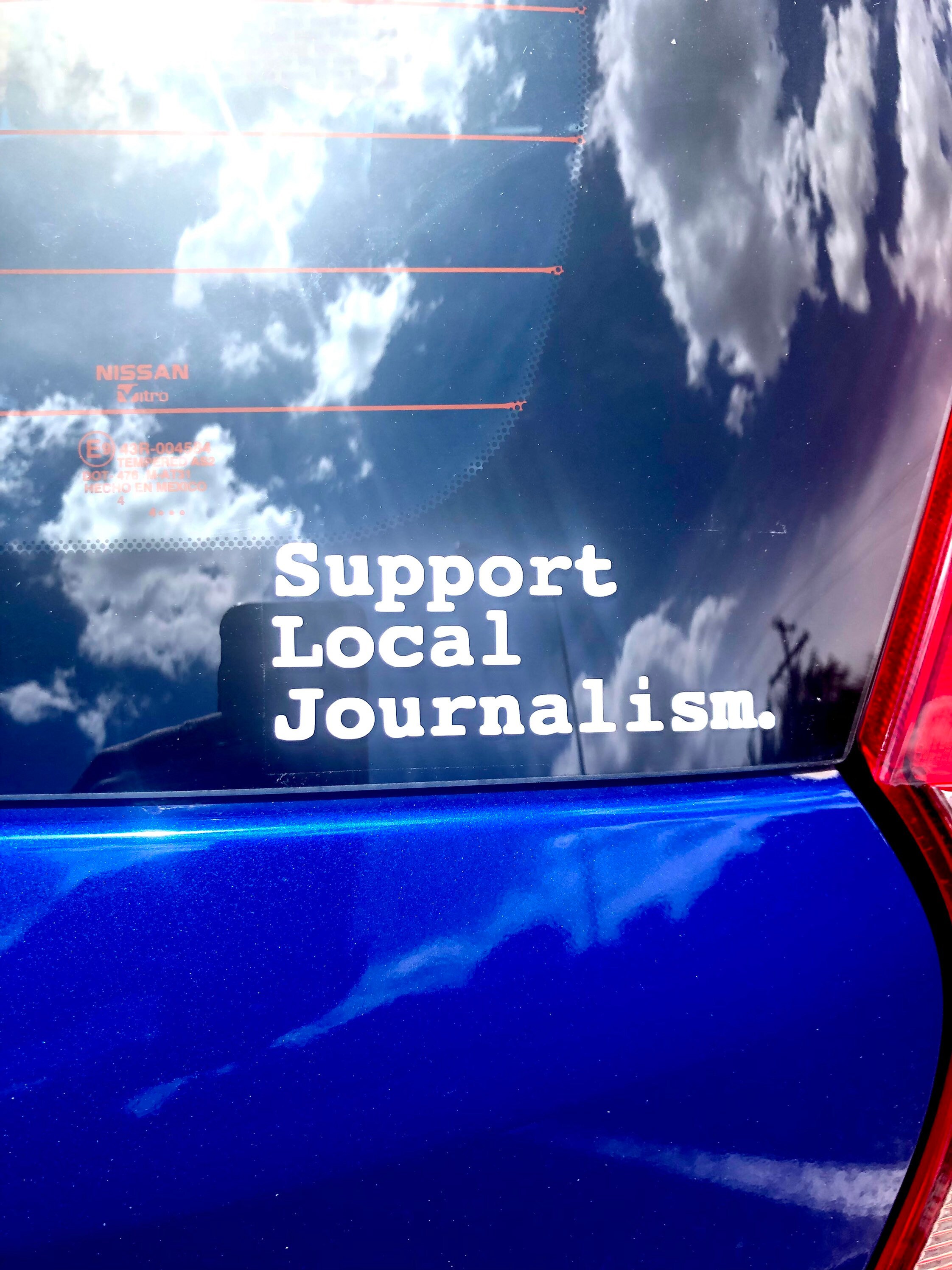 Support Local Journalism Vinyl Decal OUTDOOR USE Gifts for Journalists ...