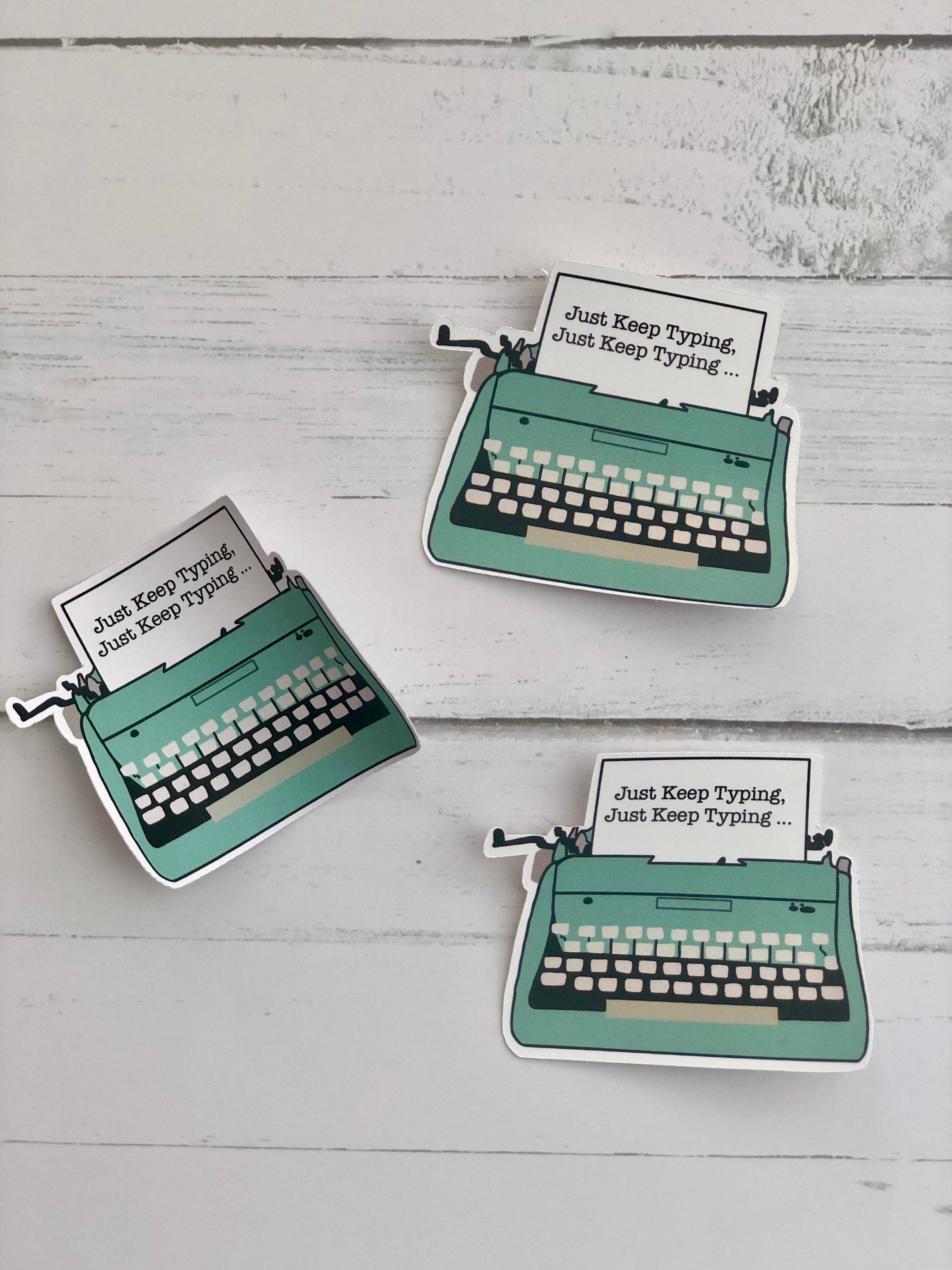 Typewriter Vinyl Sticker Typewriter Writer and Journalist - Etsy