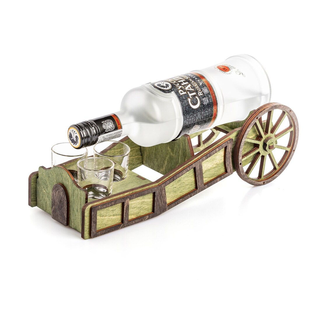 Wooden Mini Bar Bottle Holder Cart Gift - Etsy