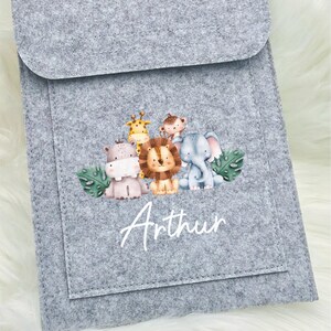 Personalised Safari Animals Red Book Folder, Notes Folder, New Baby ...