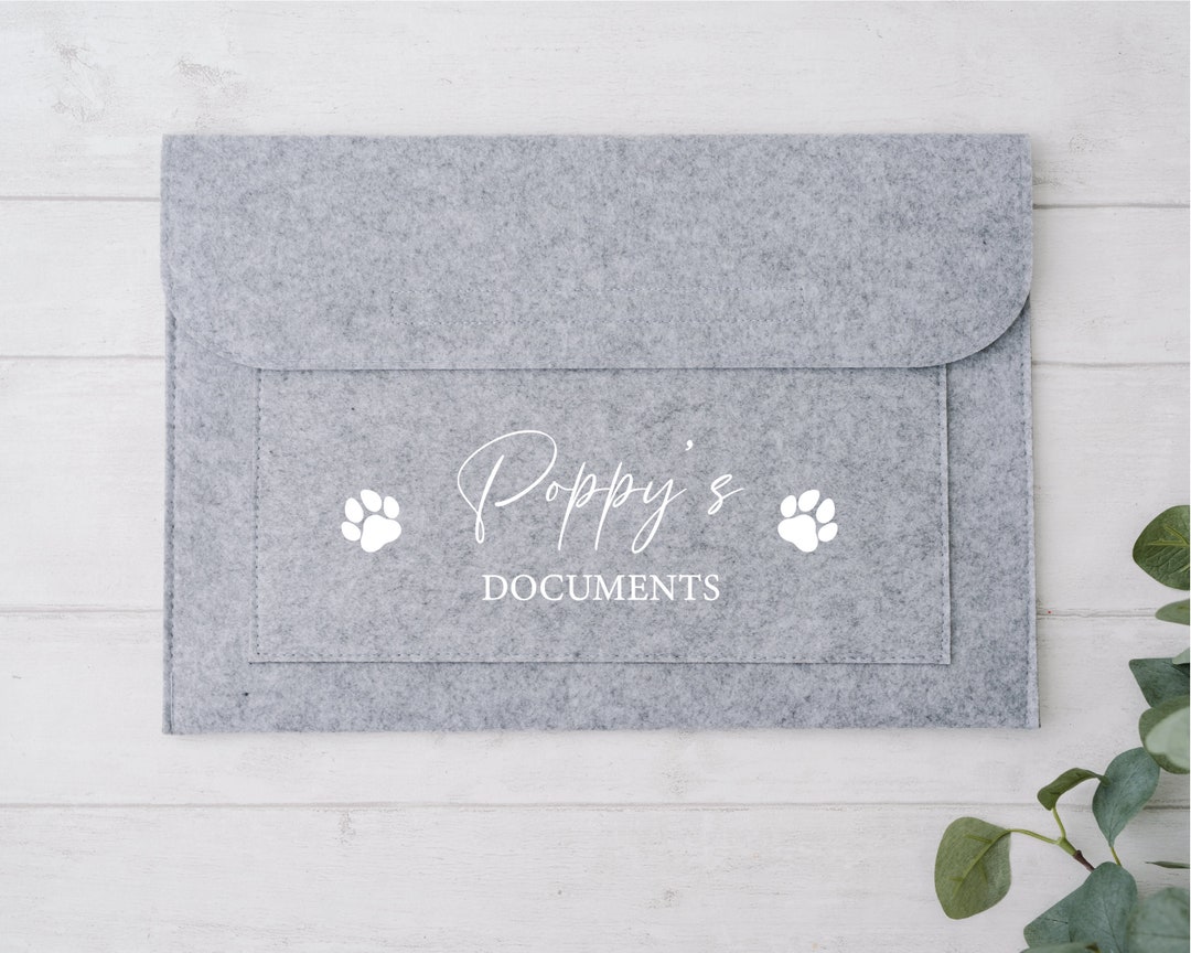 Personalised Pet Documents Folder, Vet Documents Folder, Pet ...