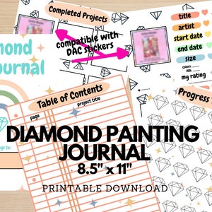 Diamond Painting Logbook Printable - Etsy