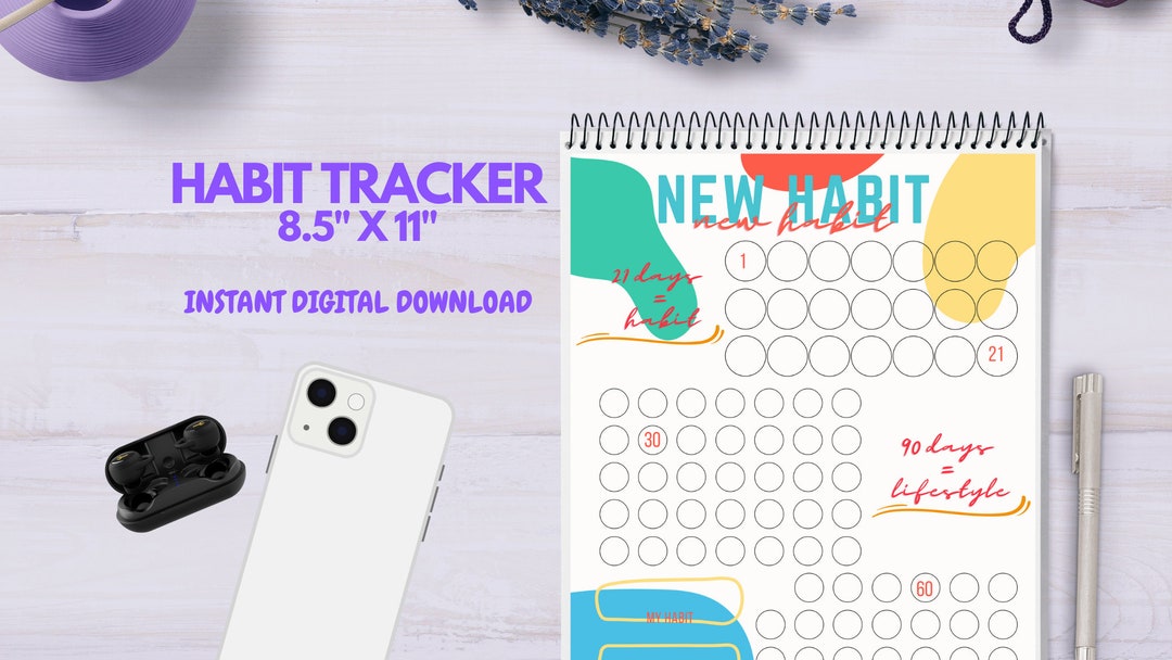 Habit Stacking Tracker 8.5 X 11 Printable, Happy Planner Page, Journal ...