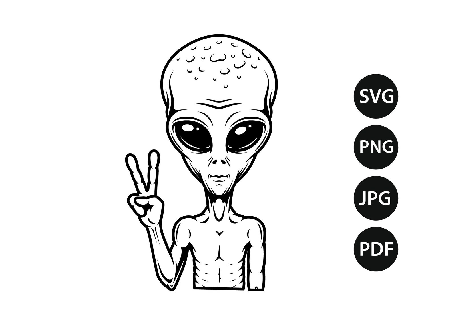 Printable Alien Svg Alien Svg File for Cricut Alien Logo | Etsy