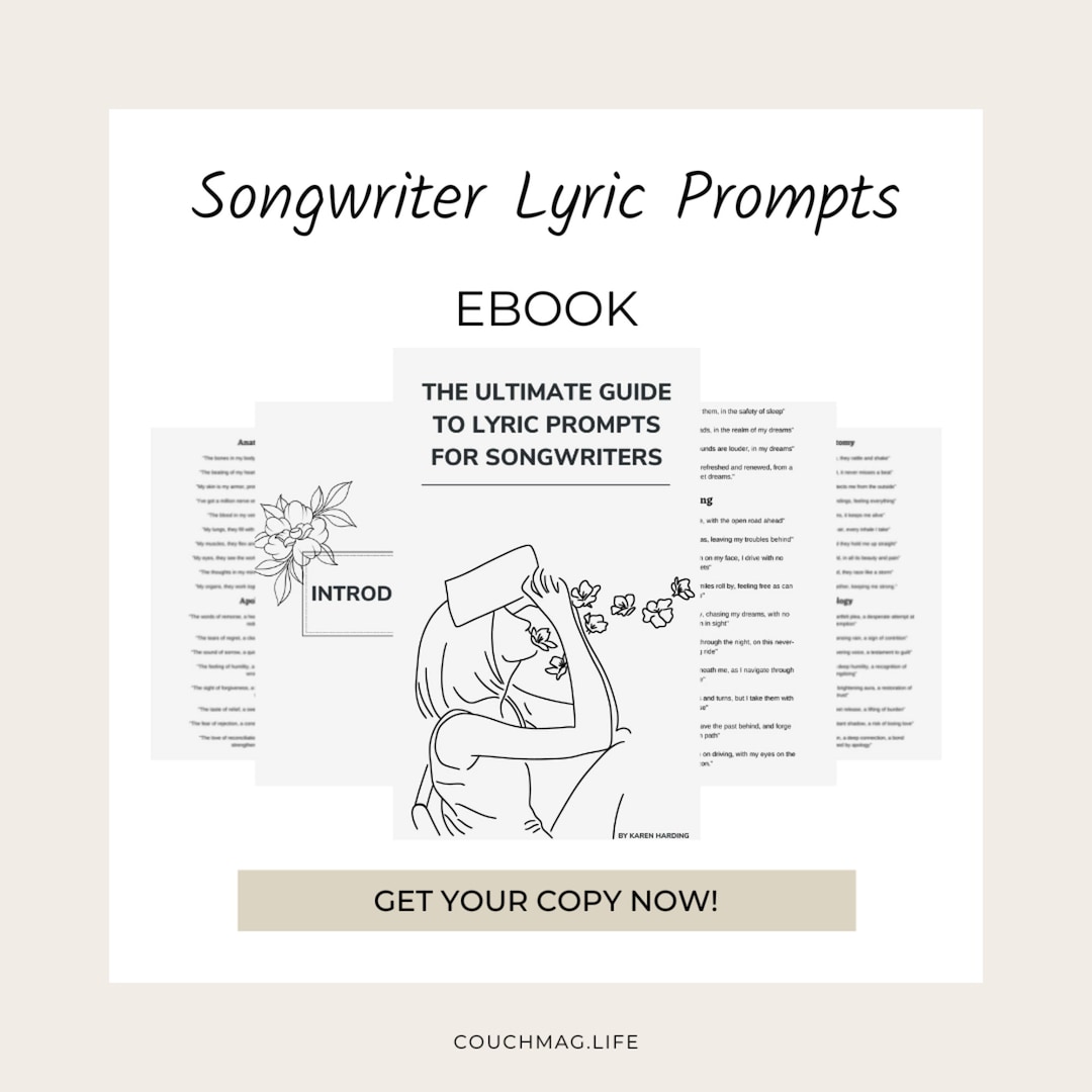 Over 500 Songwriting Lyric Prompts for Songwriters Ebook | Writing Help ...