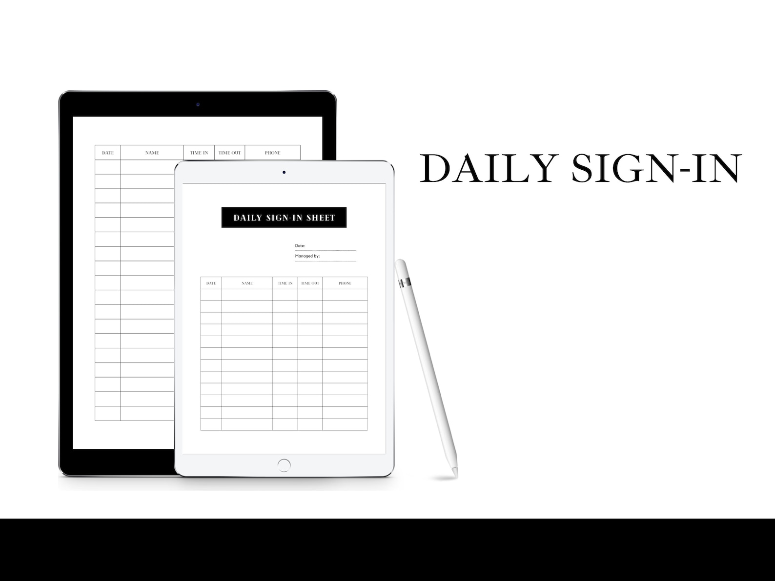 Daily Sign-in Sheet Template, Office Sign-in Sheet, Printable, Client ...