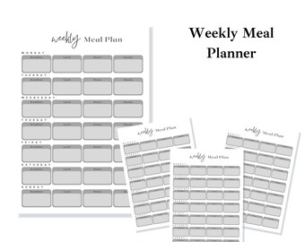 Meal Planner Printable Daily Food Journal Meal Prep Planner Food Diary ...