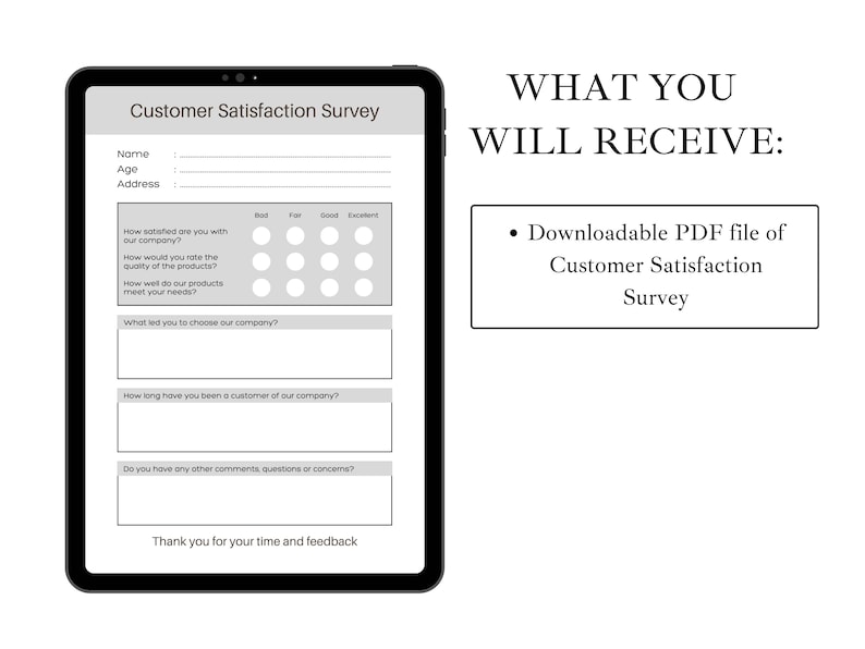 Customer Satisfaction Survey | Customer Questionnaire | Client ...