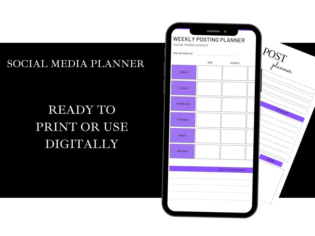 Social Media Post and Content Planner | Instagram Post Planner ...