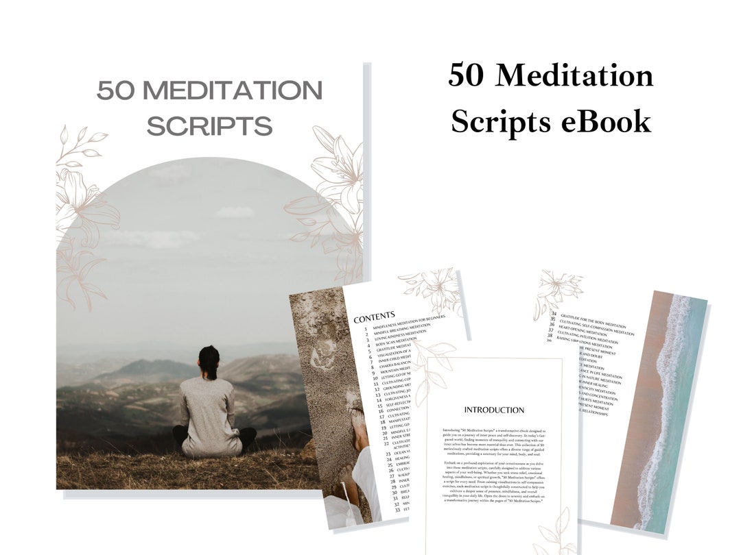 50 X Guided Meditation Scripts Ebook | Mindfulness Script Bundle ...