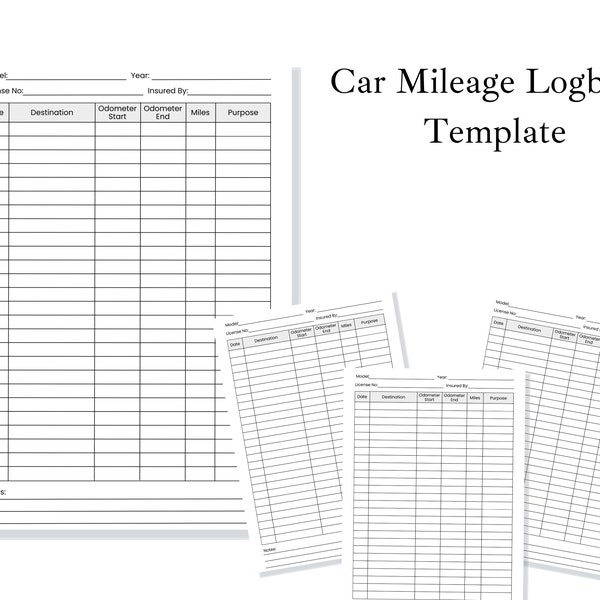 Mileage Log - Etsy