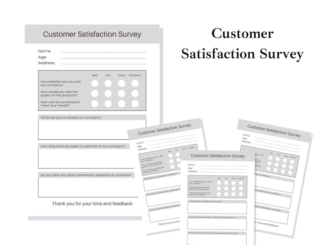 Customer Satisfaction Survey | Customer Questionnaire | Client ...