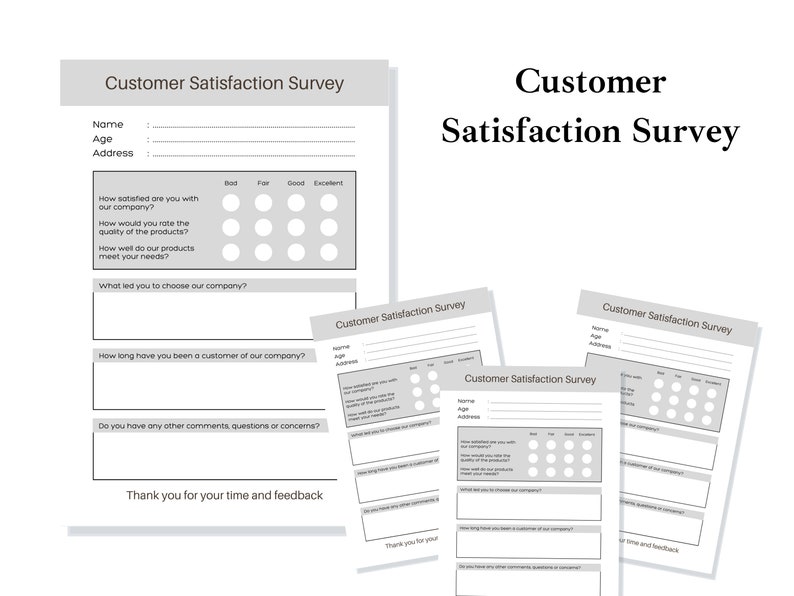 Customer Satisfaction Survey | Customer Questionnaire | Client ...