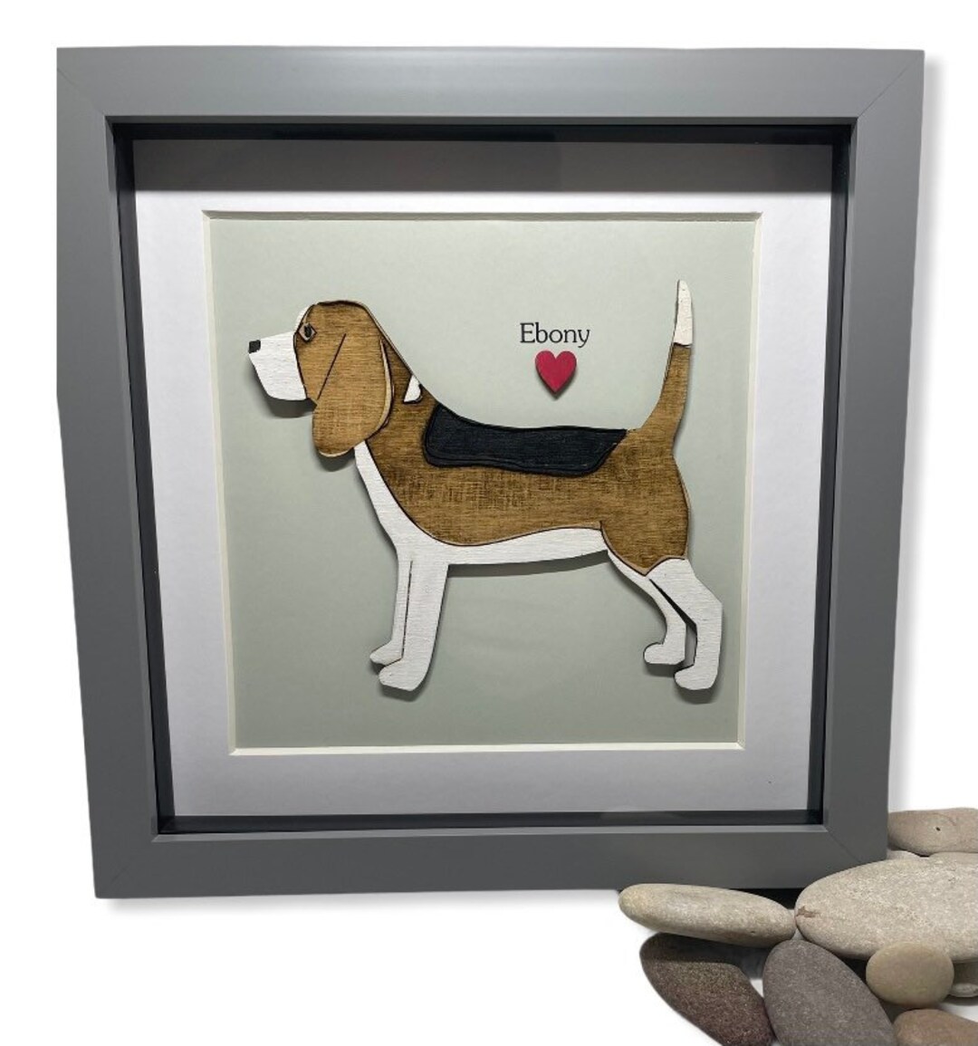 Unique Beagle Picture Personalised colours & name Beagle Lovers Mothers ...