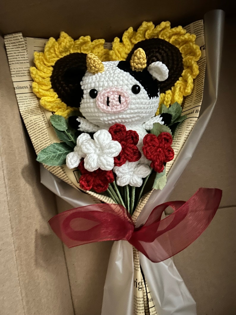 Sunflowers Cow Bouquet - Etsy