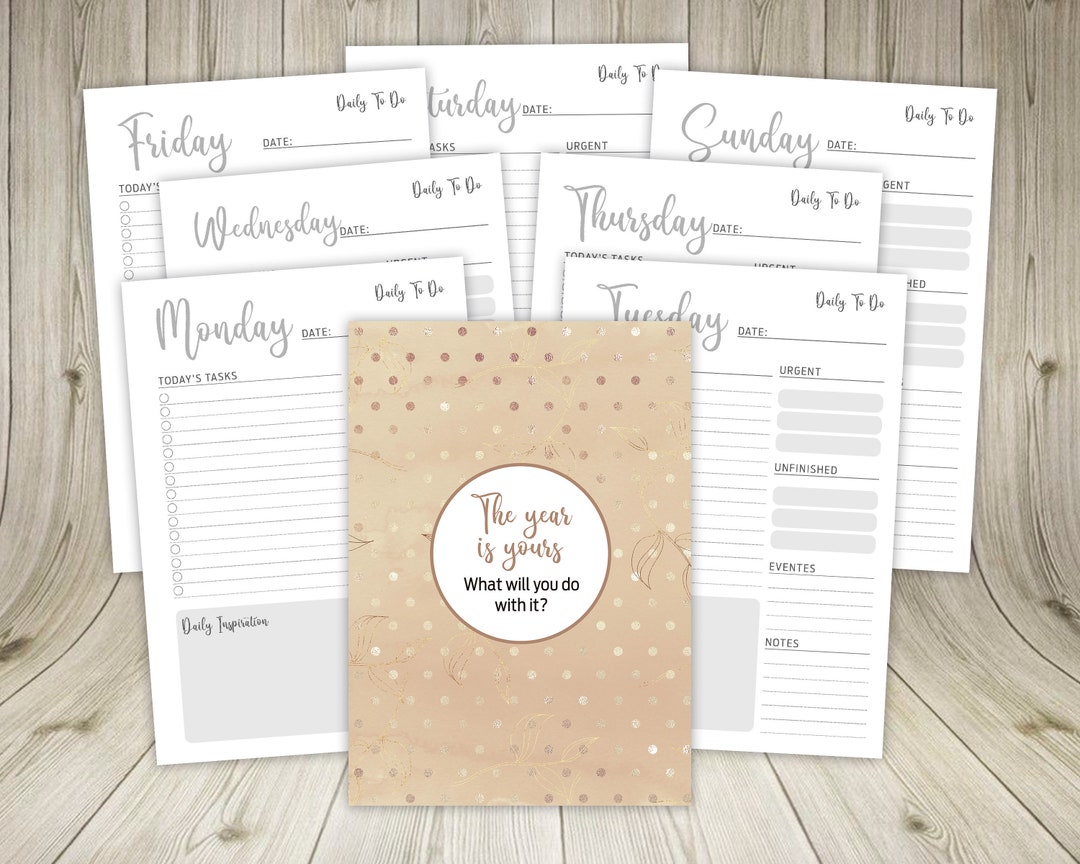 Daily to Do Planner | Printable Organizer - Etsy