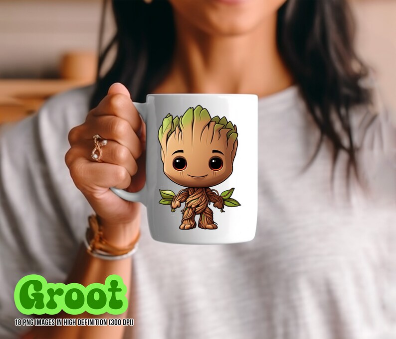 Cute Kawaii Style Groot Clip Art | for Stickers, T-shirt, Etc. | PNG ...
