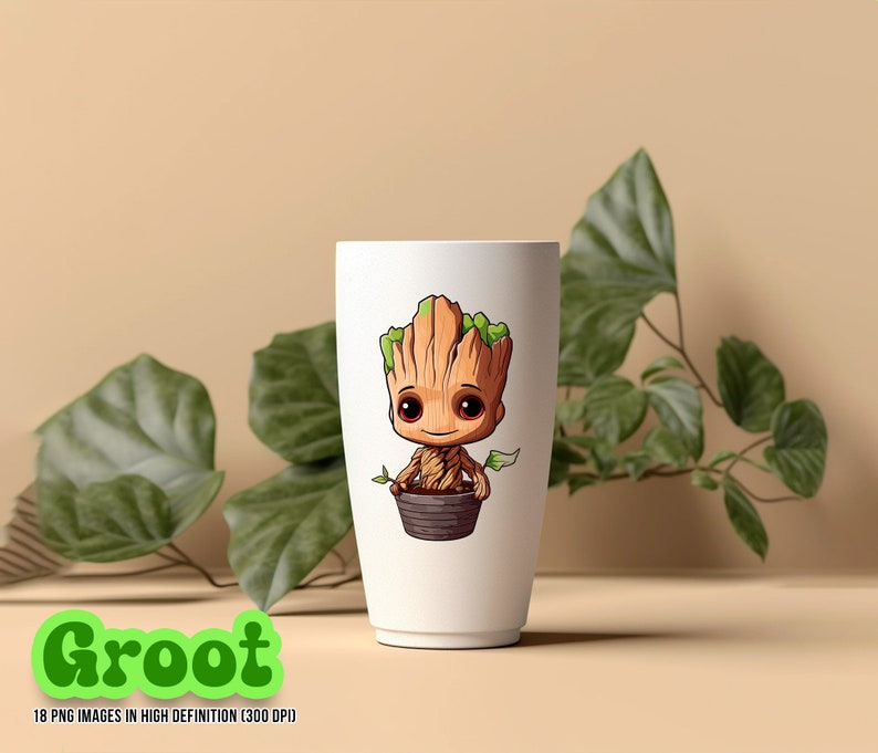 Cute Kawaii Style Groot Clip Art | for Stickers, T-shirt, Etc. | PNG ...