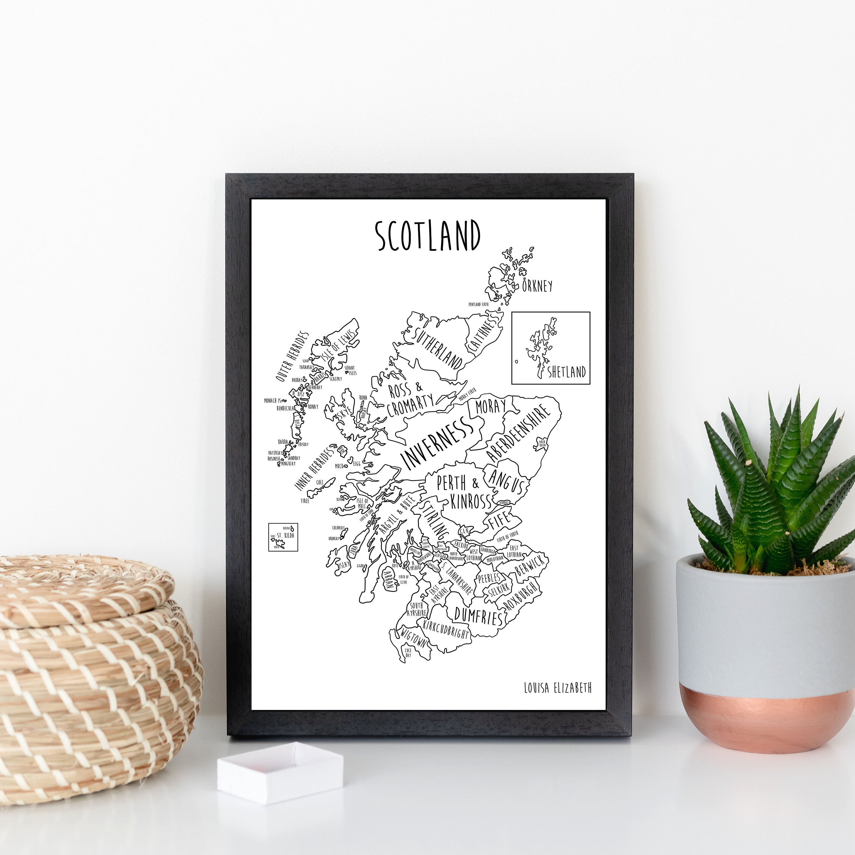 Scotland Print - Unframed Scotland Poster - A4 Scotland Art - British ...
