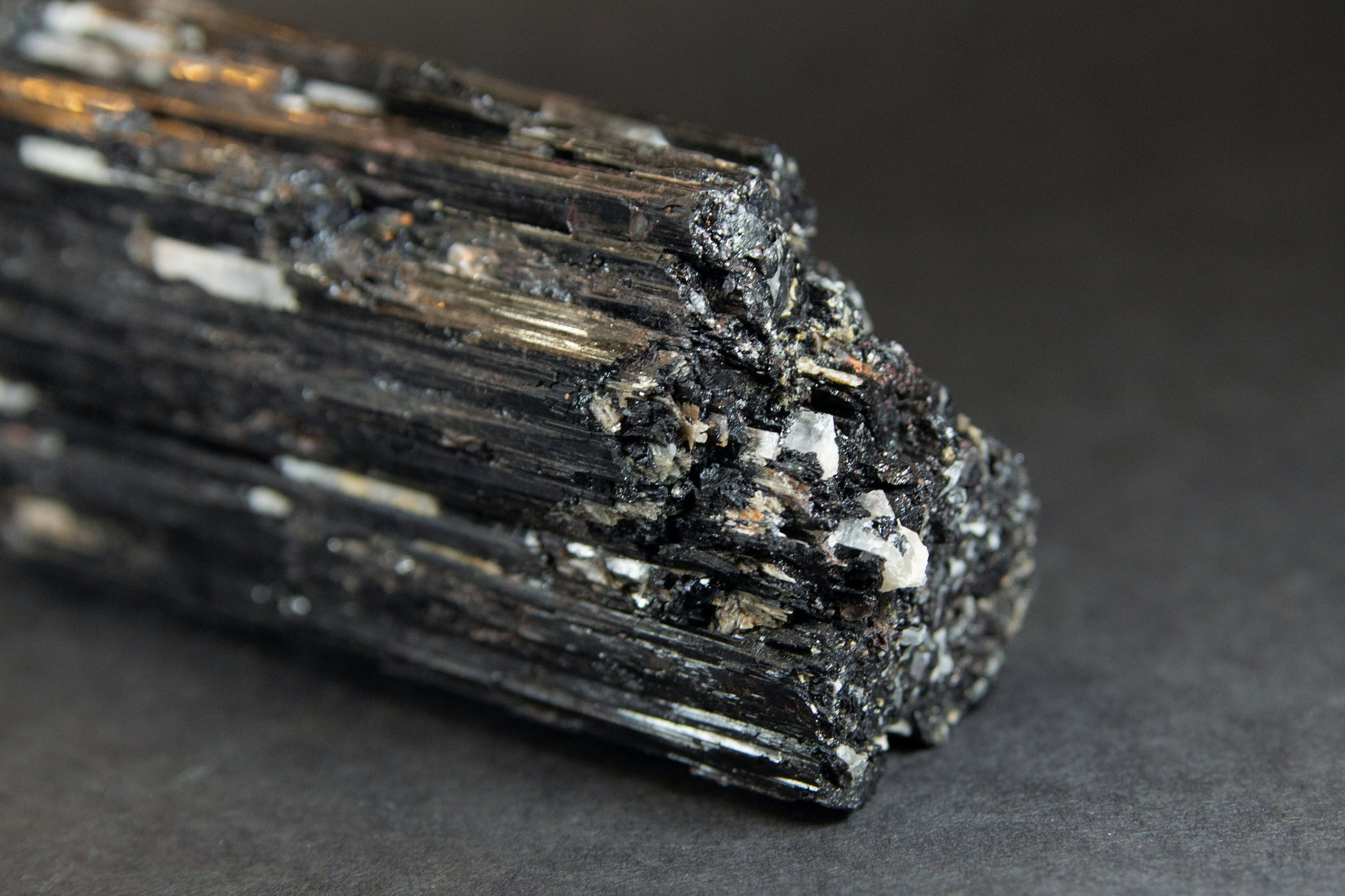 mineralsanonymous Rare Large Raw Black Tourmaline With Quartz ...