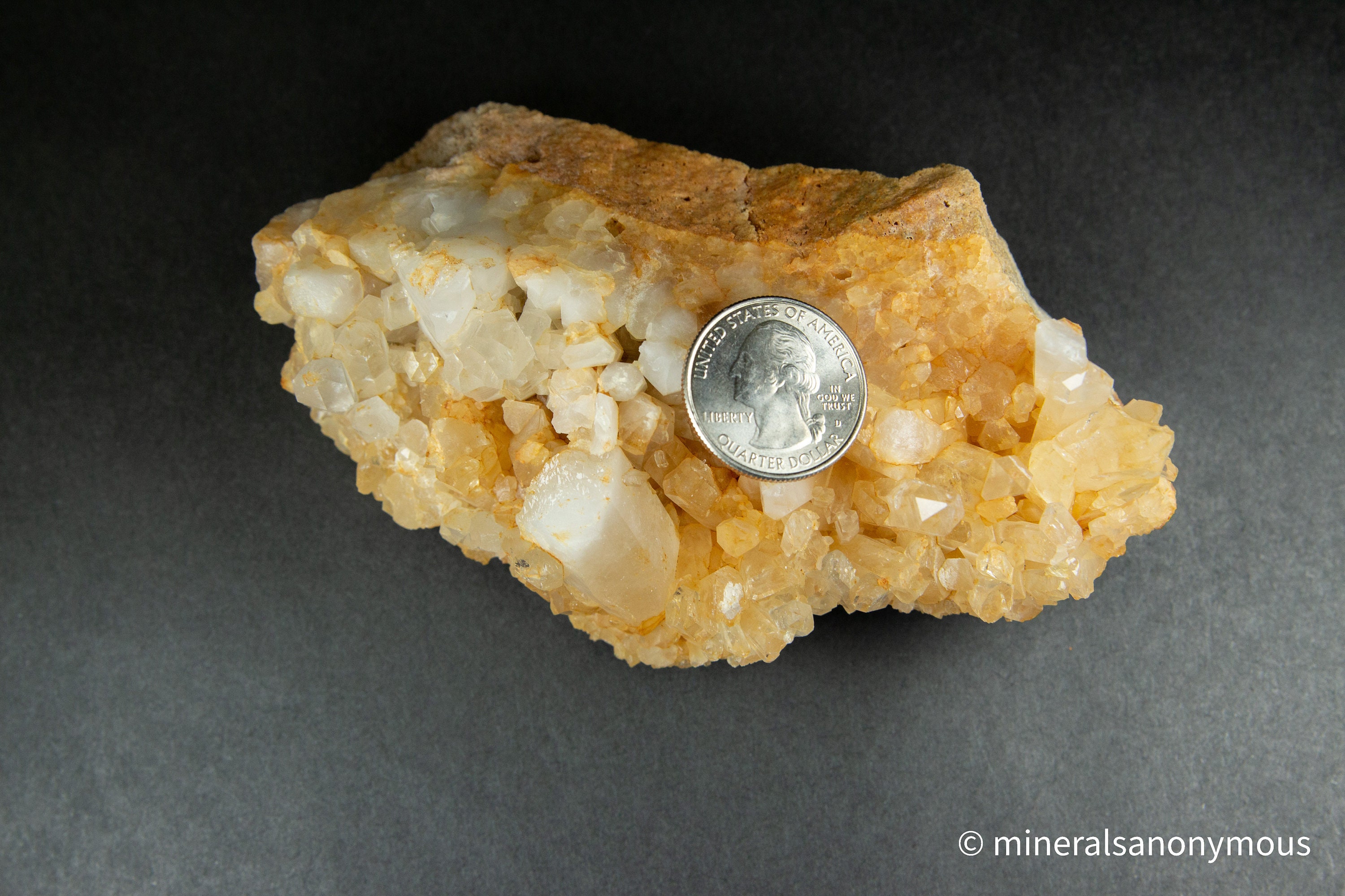 Natural Iron Stained Quartz Crystal Cluster: Mineralsanonymous - Etsy