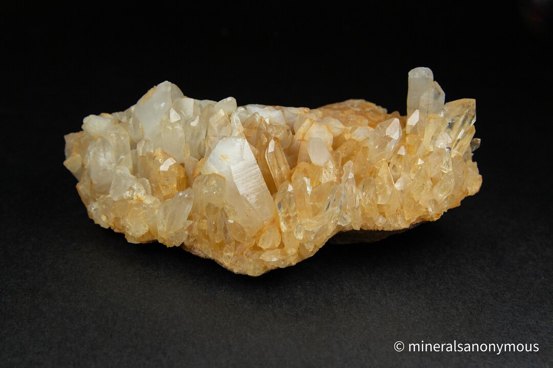 Natural Iron Stained Quartz Crystal Cluster: Mineralsanonymous - Etsy