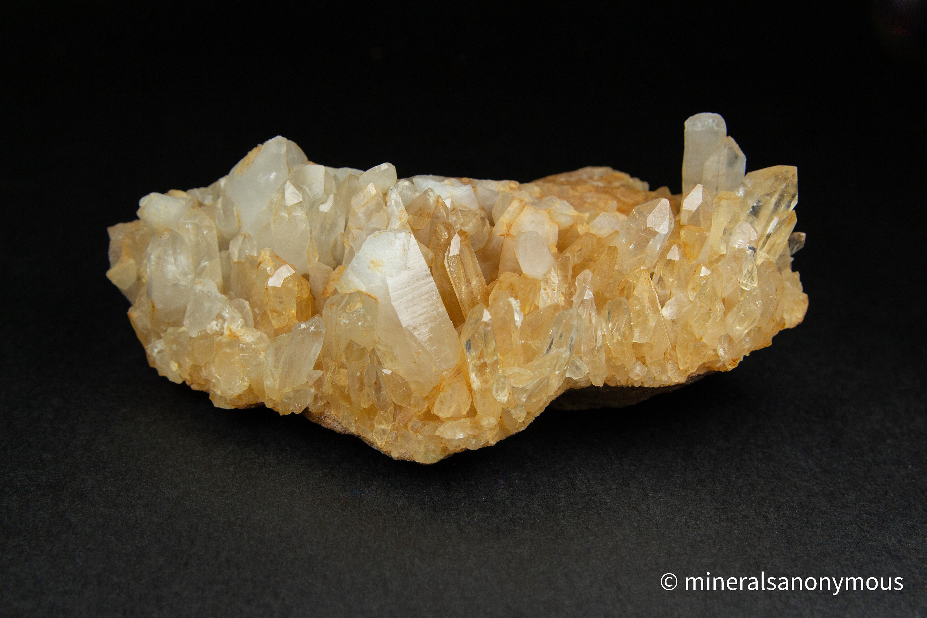 Natural Iron Stained Quartz Crystal Cluster: Mineralsanonymous - Etsy