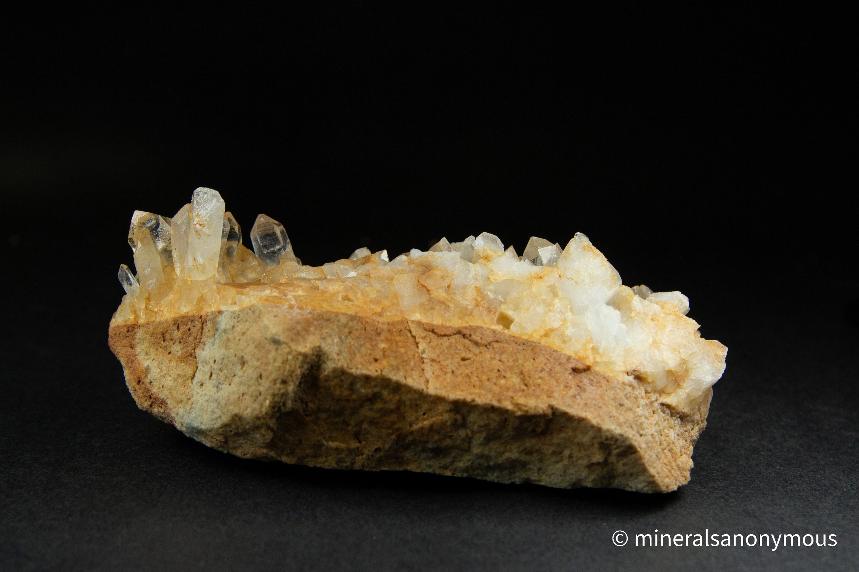 Natural Iron Stained Quartz Crystal Cluster: Mineralsanonymous - Etsy