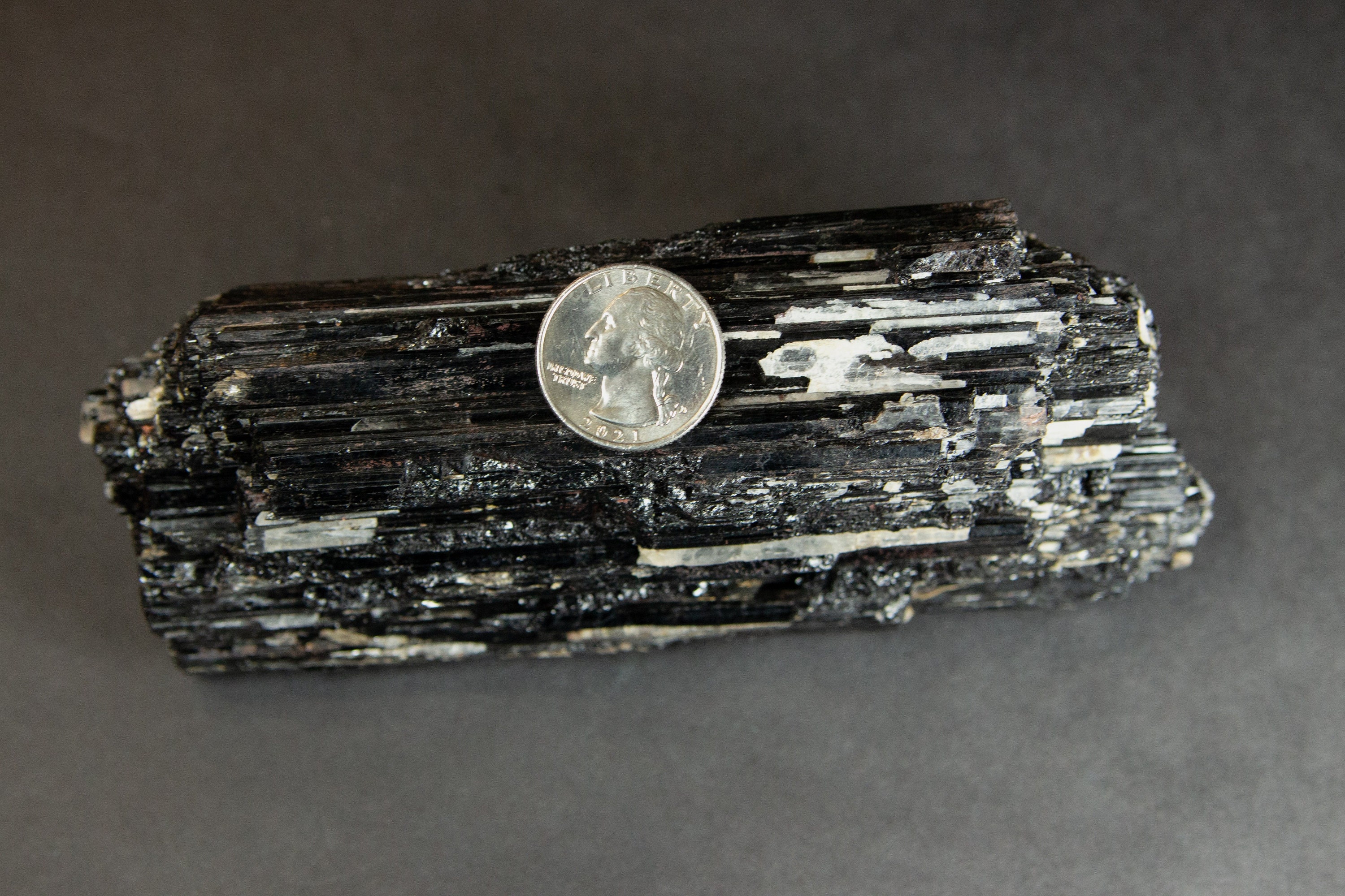 mineralsanonymous Rare Large Raw Black Tourmaline With Quartz ...