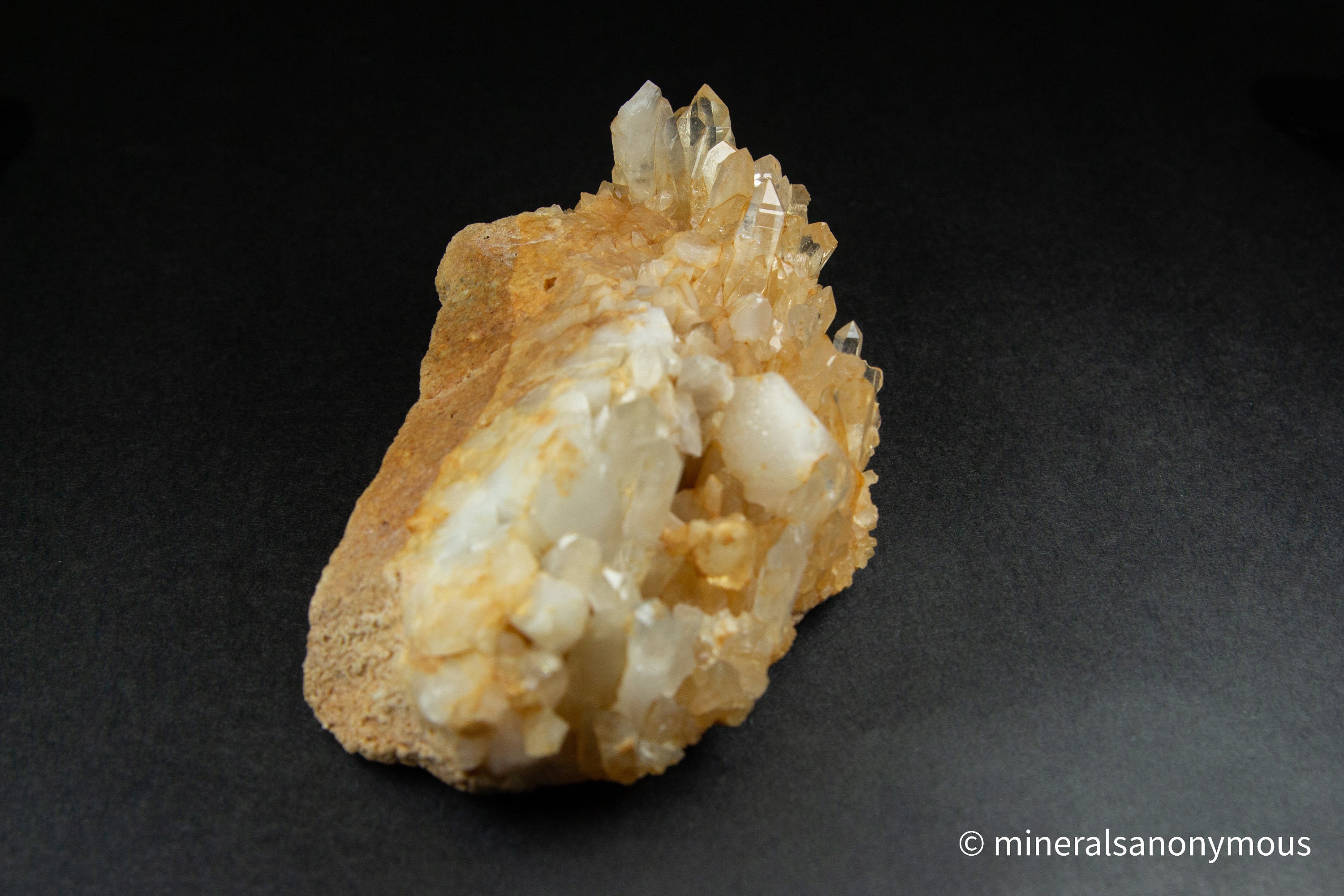 Natural Iron Stained Quartz Crystal Cluster: Mineralsanonymous - Etsy